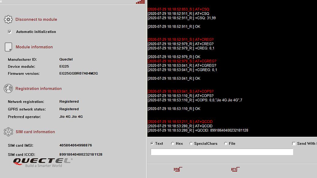 EG25-G Problem with Jio SIM - LTE Standard Module - Quectel Forums