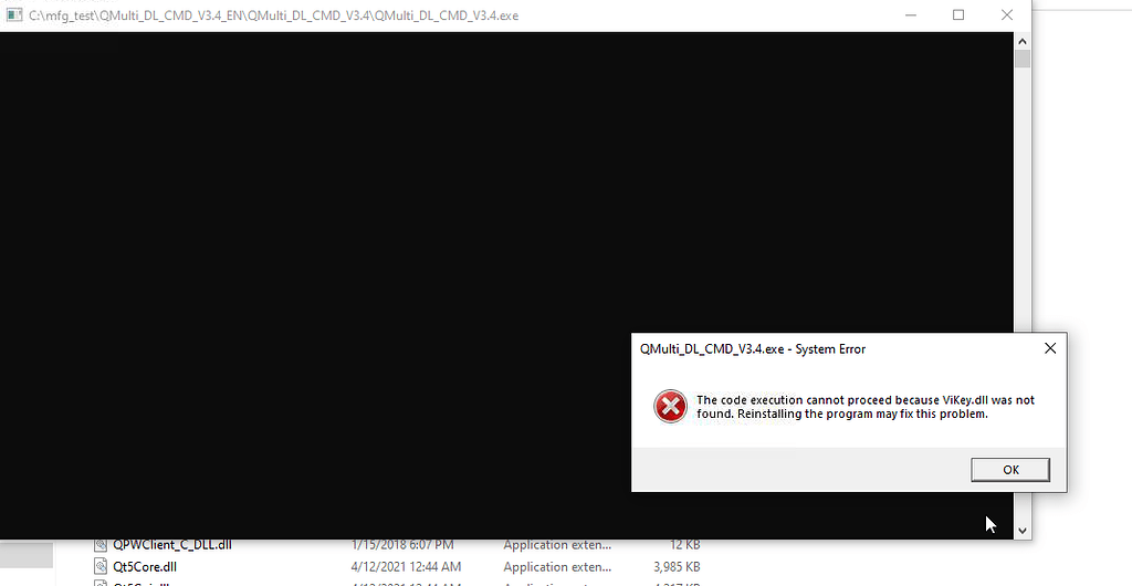 Error while opening QMulti_DL_CMD_V3.4.exe - Upgrade/Debug - Quectel Forums