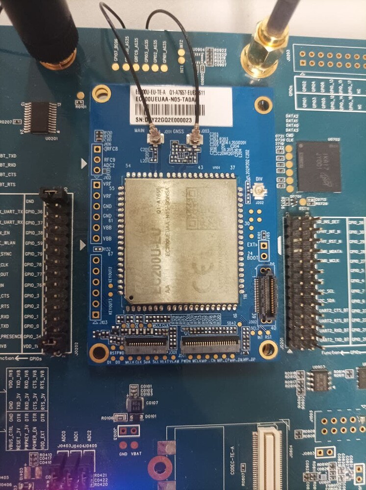 EC200U-TE-A_V1.2 And LTE OPEN EVB V1.1 Board Pinout - MCU Demo ...