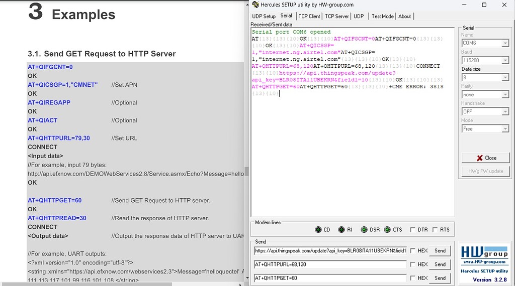 I am unable to send GET request to HTTP server using Quectel M66 Module - GSM Module - Quectel ...