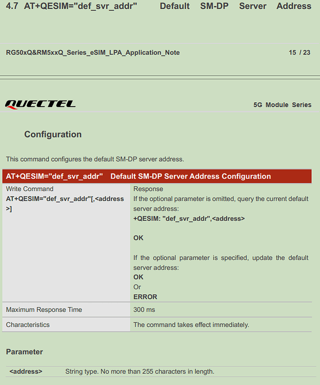 eSIM - AT-Command set - LTE-A Module - Quectel Forums