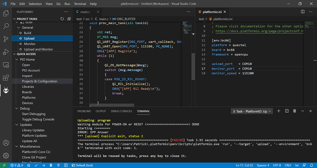 BC66-TE-B Error EPP Answer - Open Solution - Quectel Forums