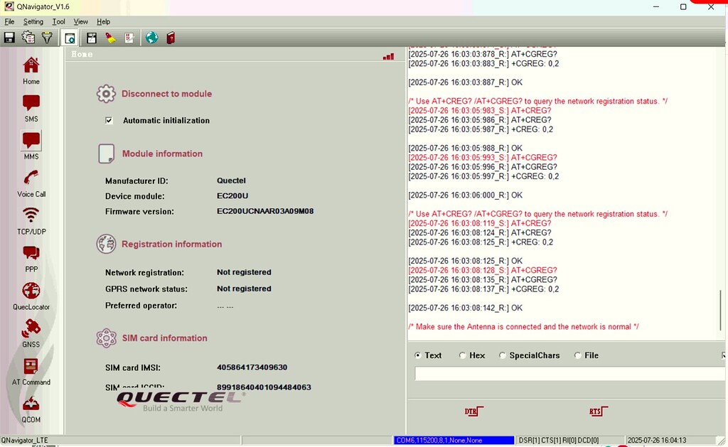 Indian Jio operator SIM works in mobile phone but not in EC200U-CN - LTE Standard Module ...