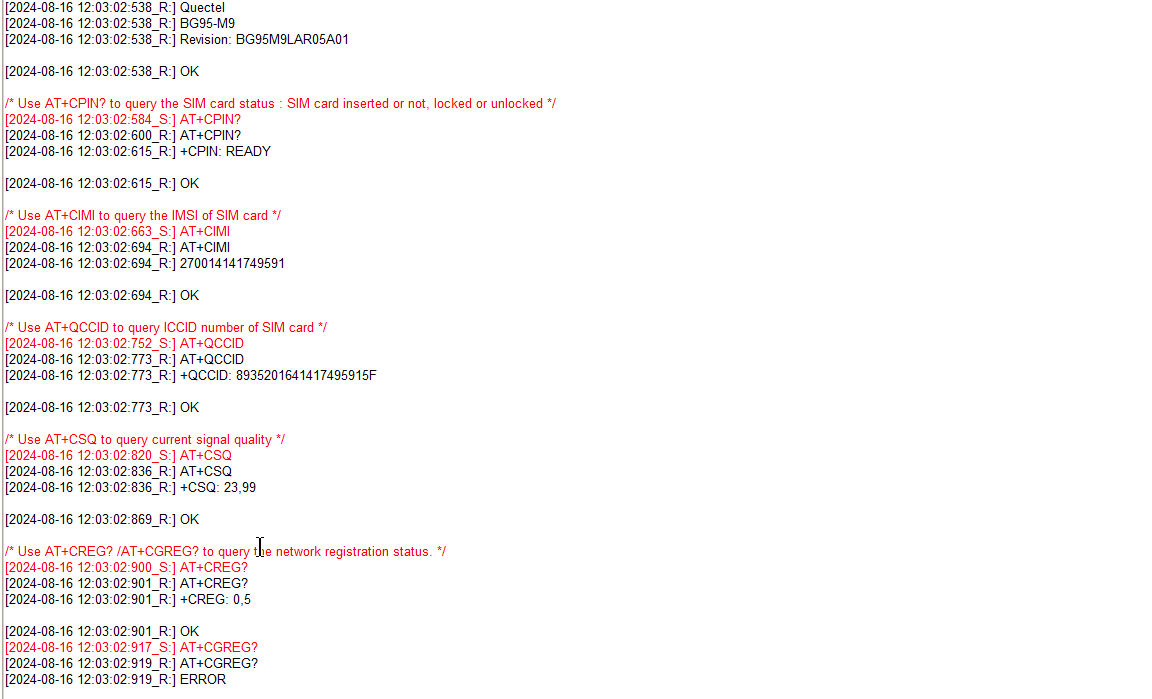 Quectel BG95-M9 failing network registration - Technical Subjects - Quectel Forums