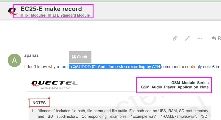 EC25-E make record - LTE Standard Module - Quectel Forums