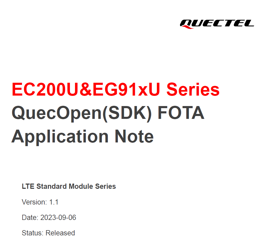 BC660K QuecOpen(SDK) FOTA - Upgrade/Debug - Quectel Forums