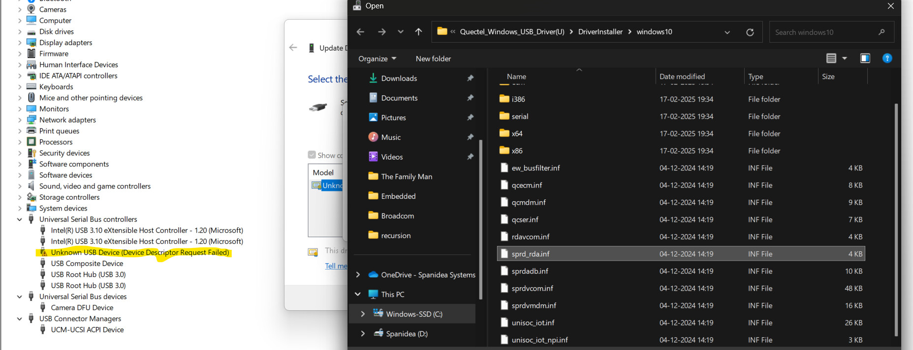 Unable to find EC200 UCN windows 11 drivers - Software General Function - Quectel Forums