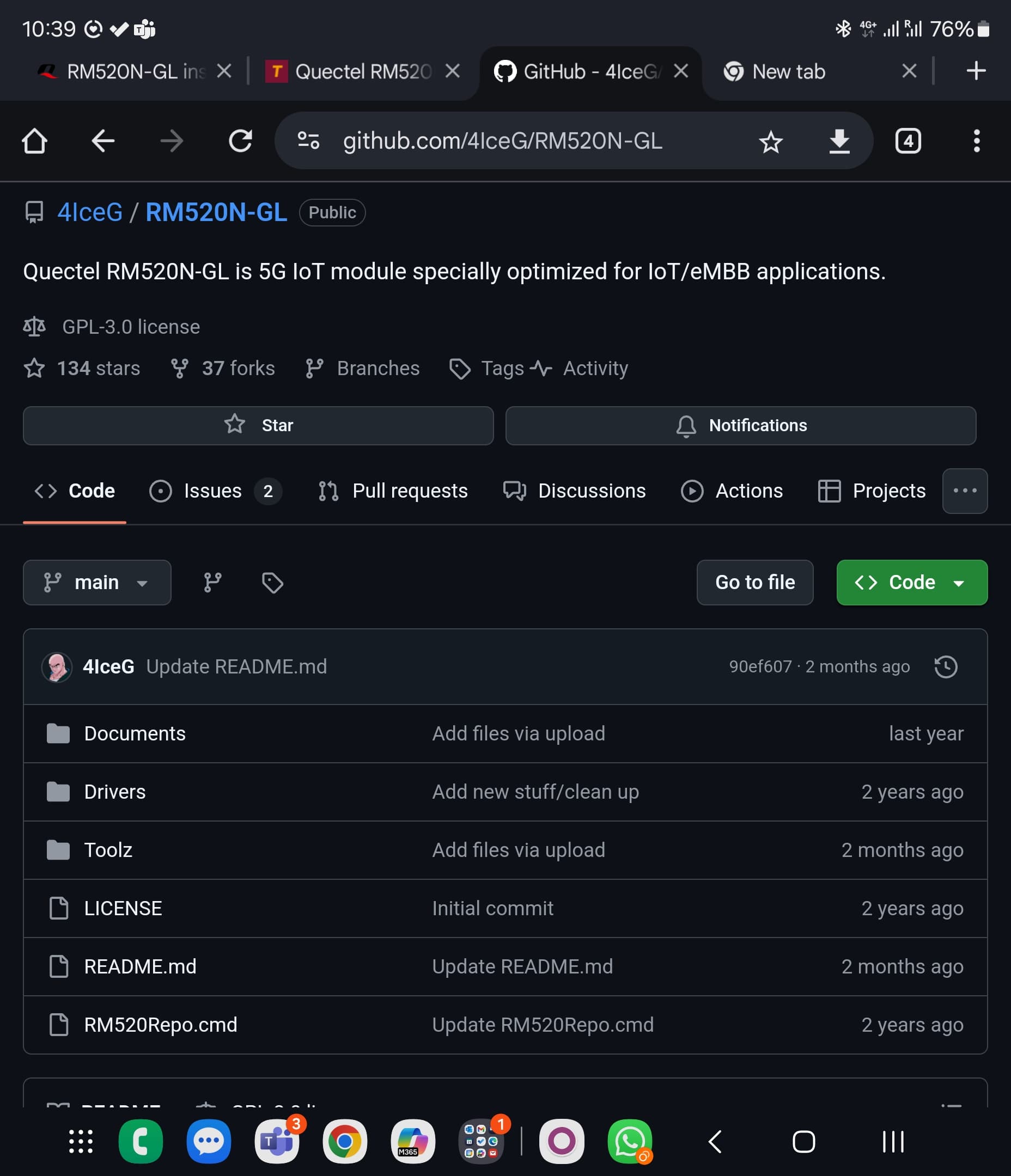 RM520N-GL installed in X1 Carbon Gen 12 but it's not showing in the ...